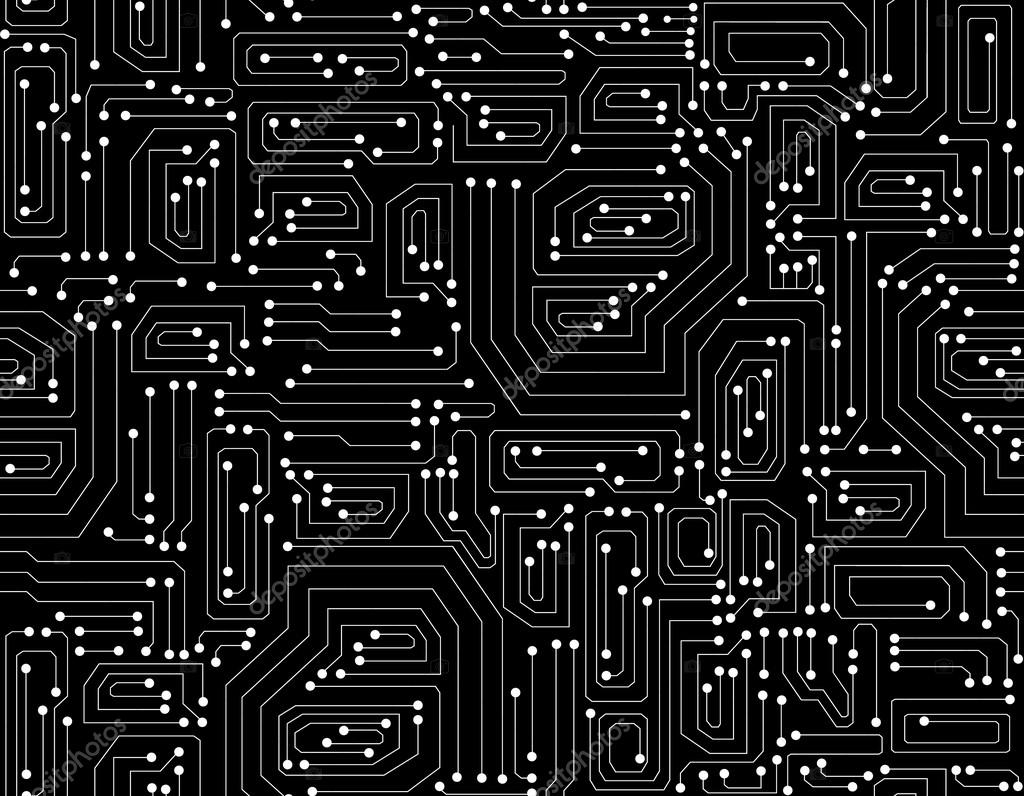 Technical vector endless texture with circuit board. Computer seamless ... Technical vector endless texture with circuit board. Computer seamless ...