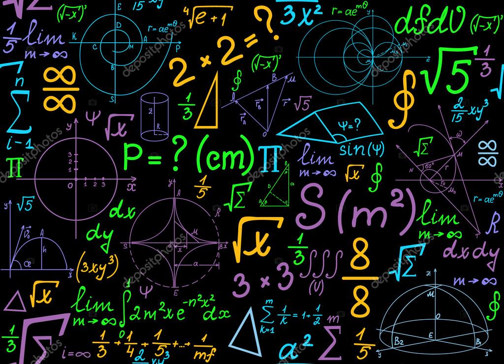 Multicolored mathematical vector seamless pattern with geometrical ... Multicolored mathematical vector seamless pattern with geometrical ...