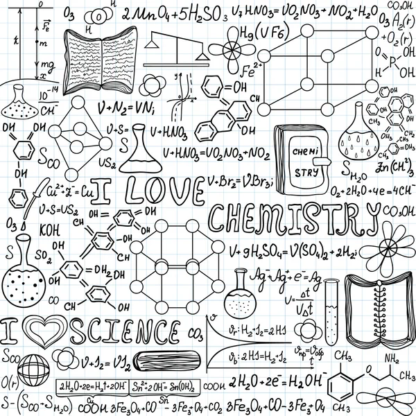 Chemistry vector seamless texture with chemical formulas, equations ... Chemistry vector seamless texture with chemical formulas, equations ...
