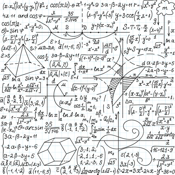 Vector mathematical seamless texture with various mathematical signs ...