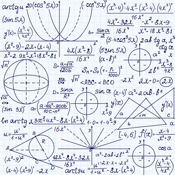 Mathematical vector seamless pattern with formulas and figures ... Mathematical vector seamless pattern with formulas and figures ...