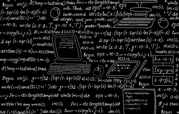 Beautiful Technical Seamless Pattern With Programming Code Plots And Schemes You Can Use Any