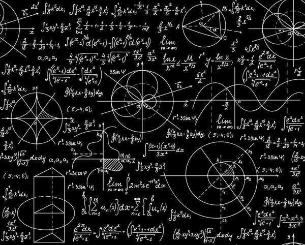 Math vector seamless pattern with plots, figures and calculations. You ...