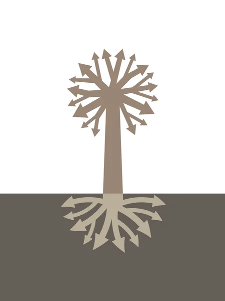 Black Tree and Roots. Vector Illustration. — Stock Vector © rolandtopor ...