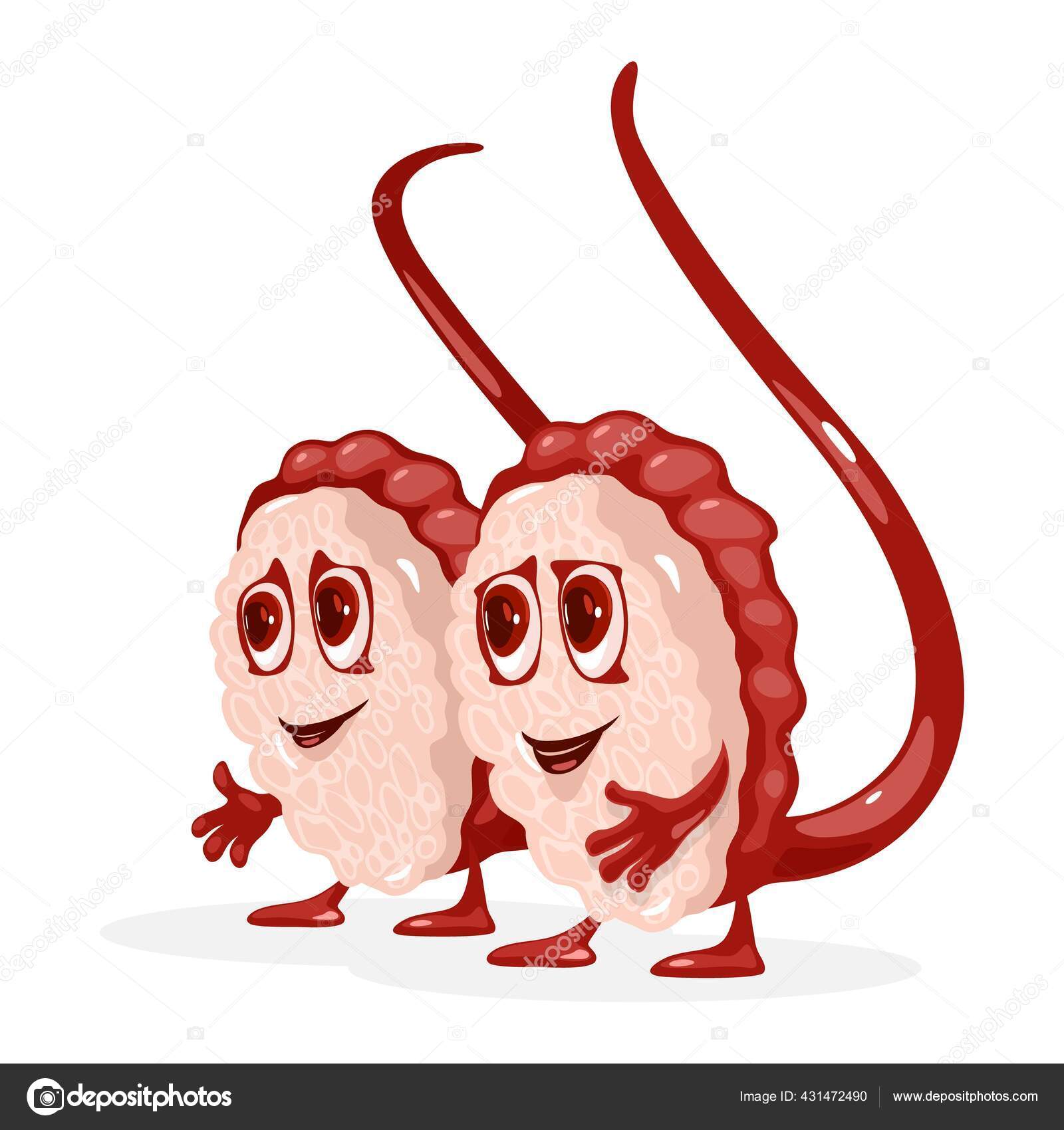 Cartoon Male Testicles Organ Character Stock Vector Image By ©69astral