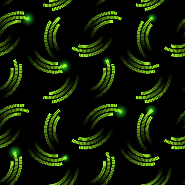 Planet and satellites. Neon Green space background. Stock Vector Image ...