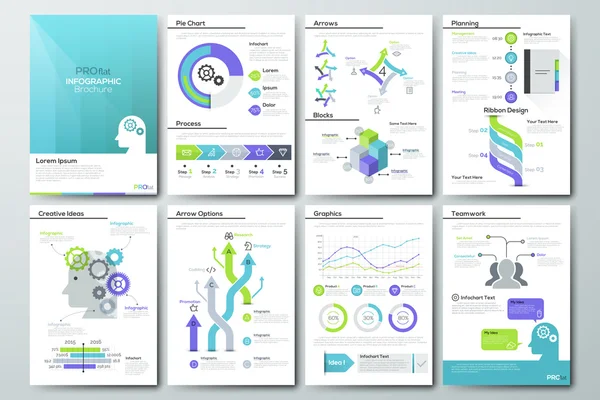 Minimal infographic brochure template. Pages with comparison diagram ...