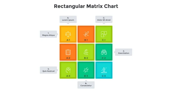 Textured Matrix Chart Square Cells Coordinates Arranged Rows Columns ...