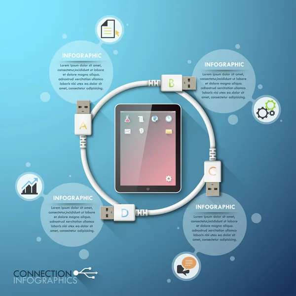 Business connection infographics template Vector Art Stock Images ...