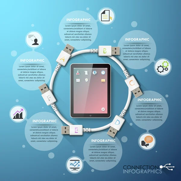 Business connection infographics template Vector Art Stock Images ...