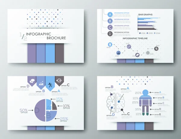 Minimal infographic brochure template. Pages with comparison diagram ...