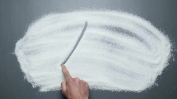 Señal de advertencia en la superficie del azúcar. El azúcar mata. Sin ...