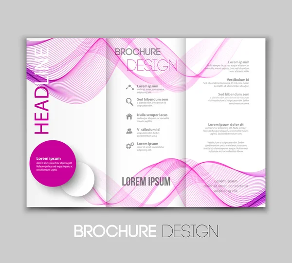 Vector Template Leaflet Design With Color Lines Stock Vector Image By ©marigold88 76073541