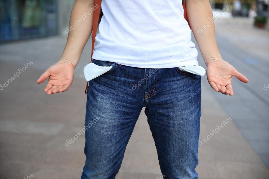 Man with empty pockets Stock Photo by ©lzf 109950910