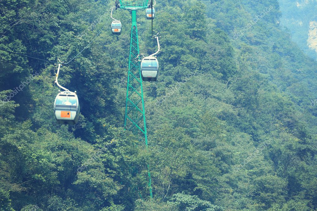 Cable Car Rope Zhangjiajie National Forest Park China – Stock Editorial ...