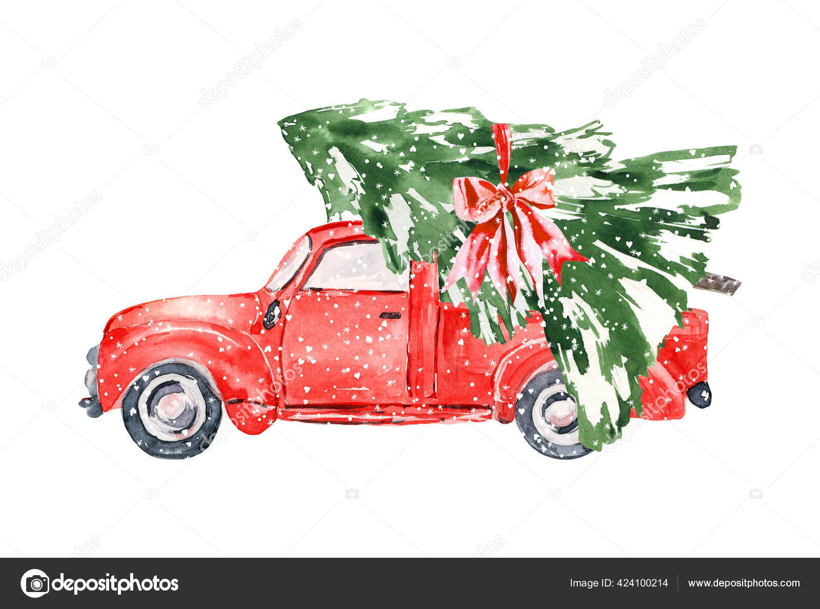 Vintage Truck Christmas Clip Art