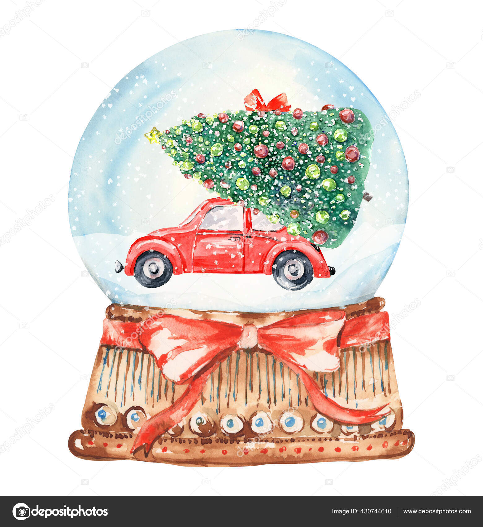Vintage Christmas Present Clip Art