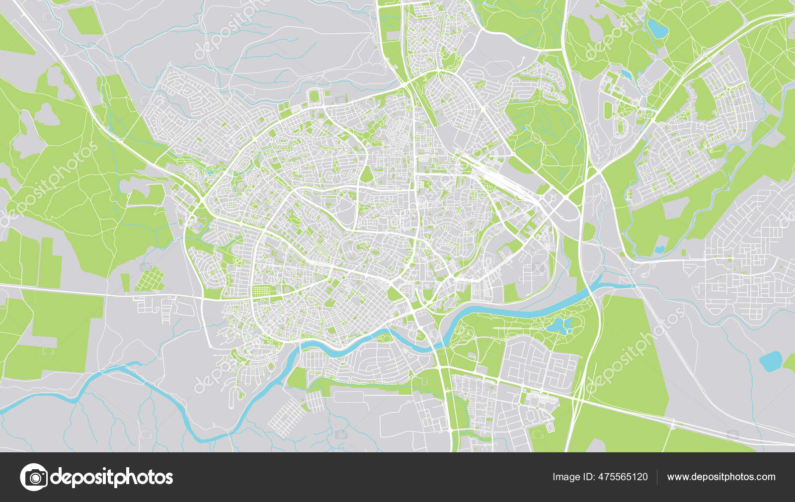 Stadtplan von Beer Sheva, Israel, Naher Osten Stock-Vektorgrafik von ...