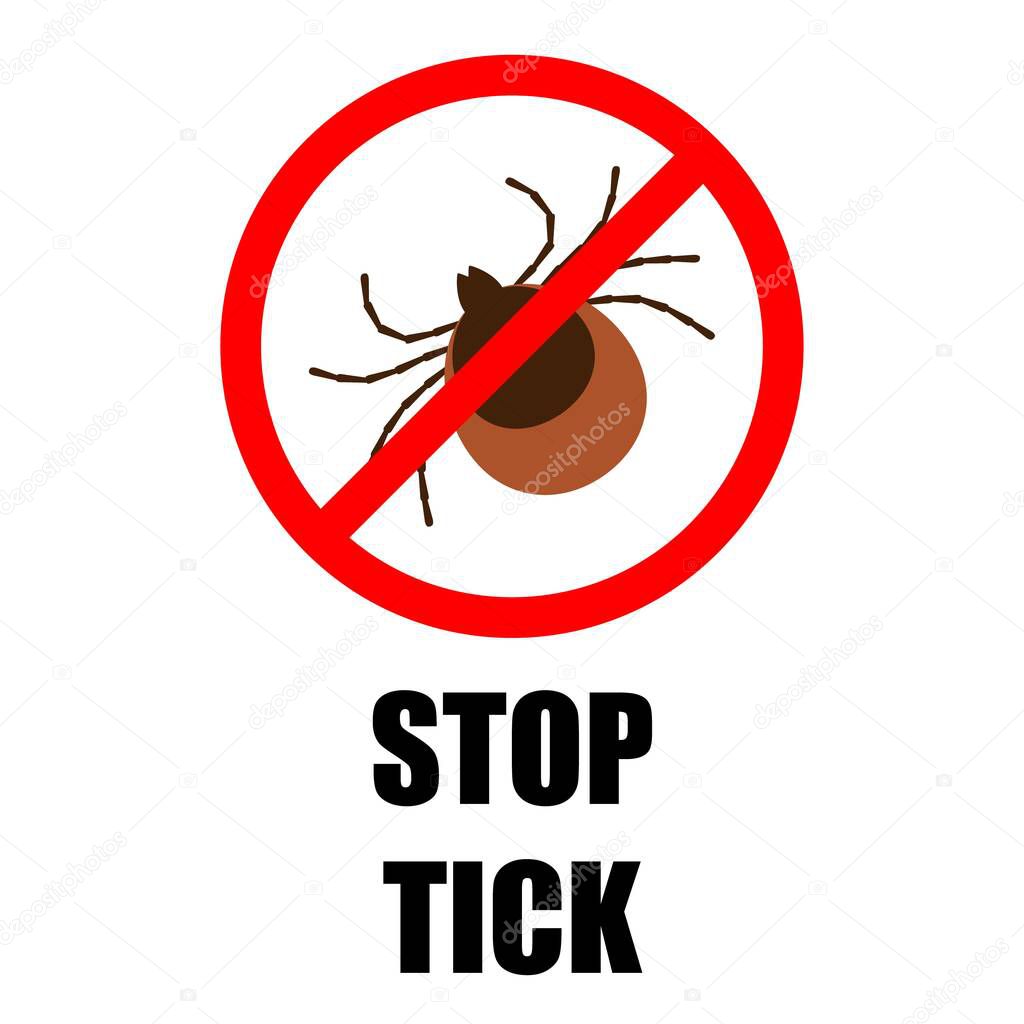 Symbol parasite warning sign. Mite spider. Mite red. Mite allergy ...