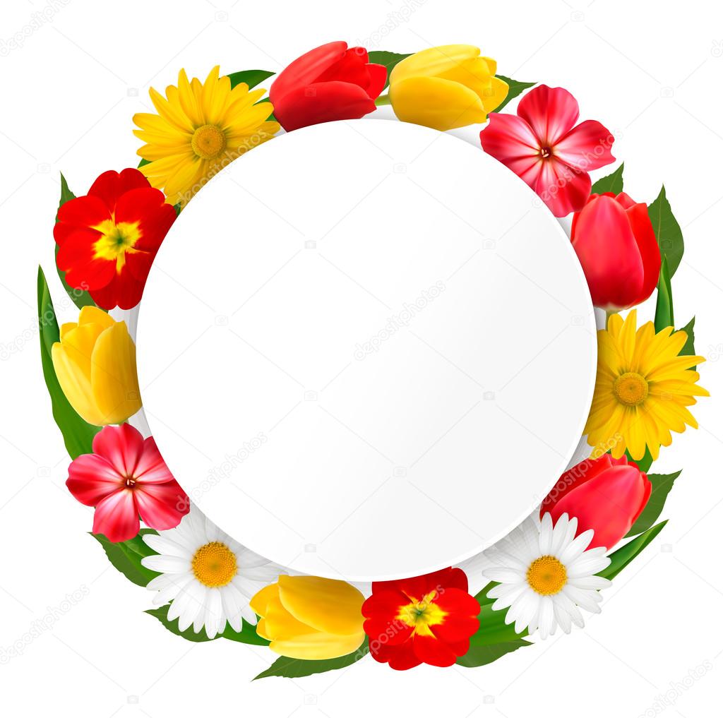 Beautiful floral gift card background. Vector. Stock Vector Image by ...