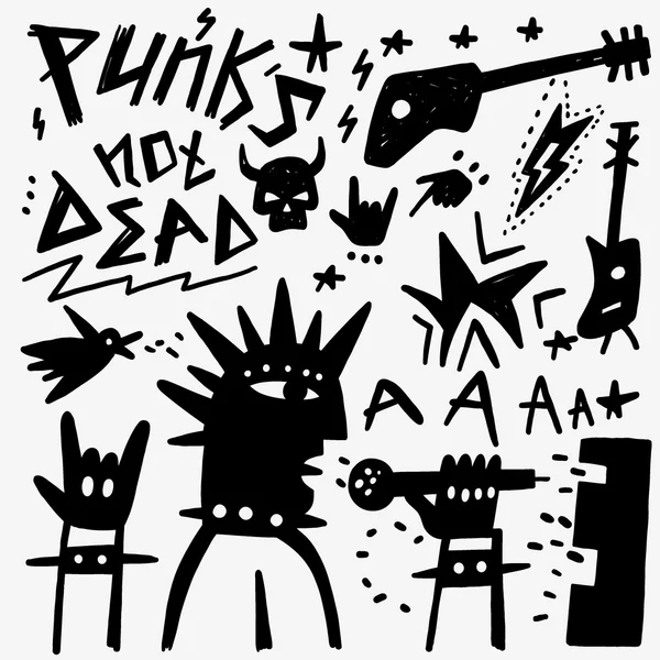 92 Punk rock doodles Vector Images - Free & Royalty-free Punk rock ...