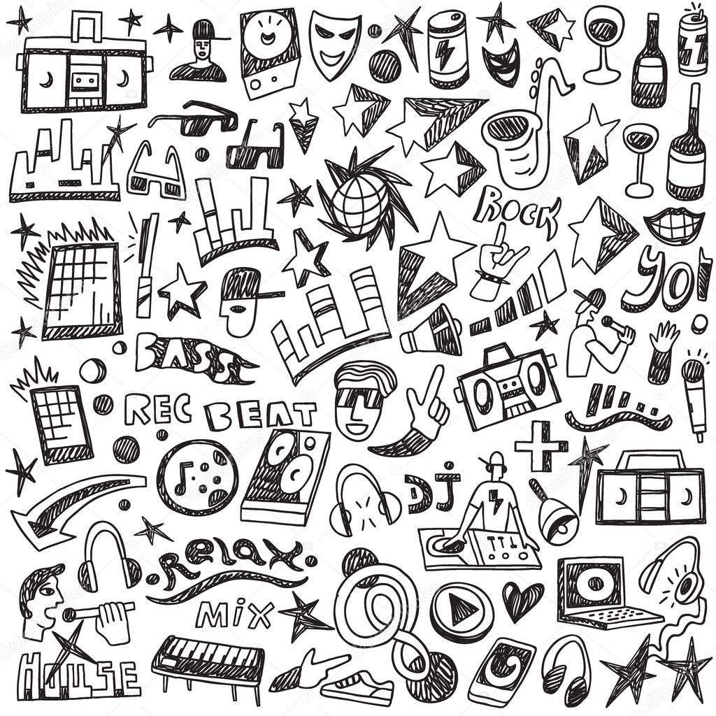 Music - doodles collection Stock Vector Image by ©topform #61423813