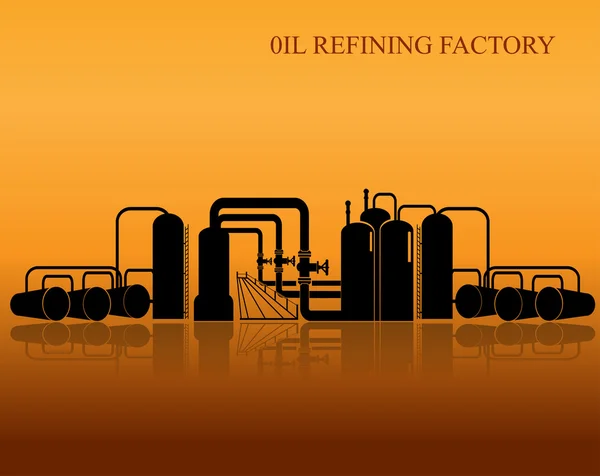 Oil refinery silhouette Vector Art Stock Images | Depositphotos