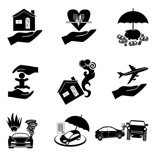 Insurance and risk icons Stock Vector Image by ©stoyanh #12577132
