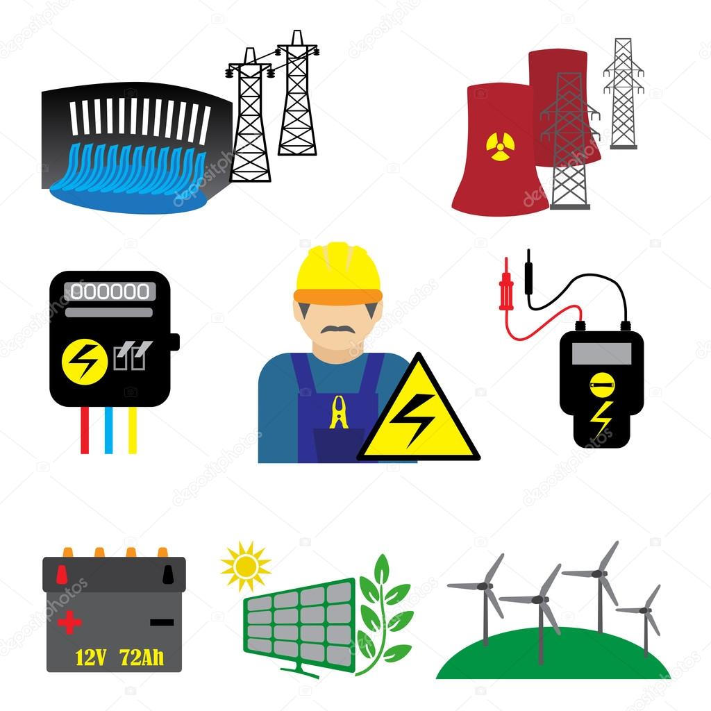 Power icons in colors Stock Illustration by ©Krylovochka #83352028