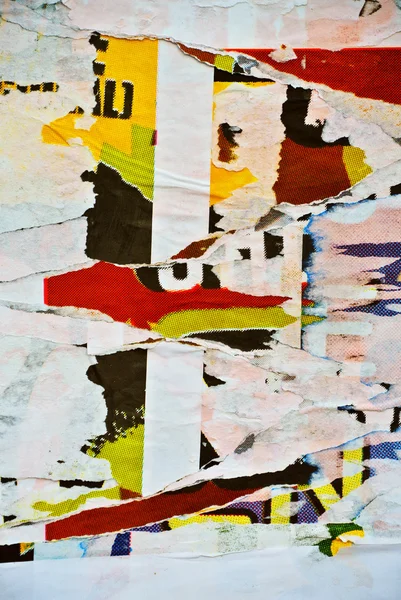 Random collage texture paper on eroded wall - Stock Image - Everypixel