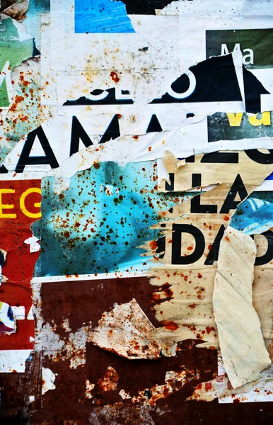 Random background collage paper texture on wall — Stock Photo ...