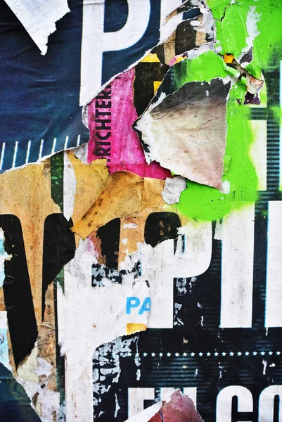 Random background collage paper texture on eroded wall — Stock Photo ...