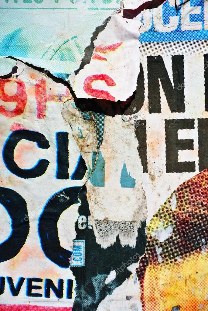 Random background collage texture paper on eroded wall Stock Photo by ...