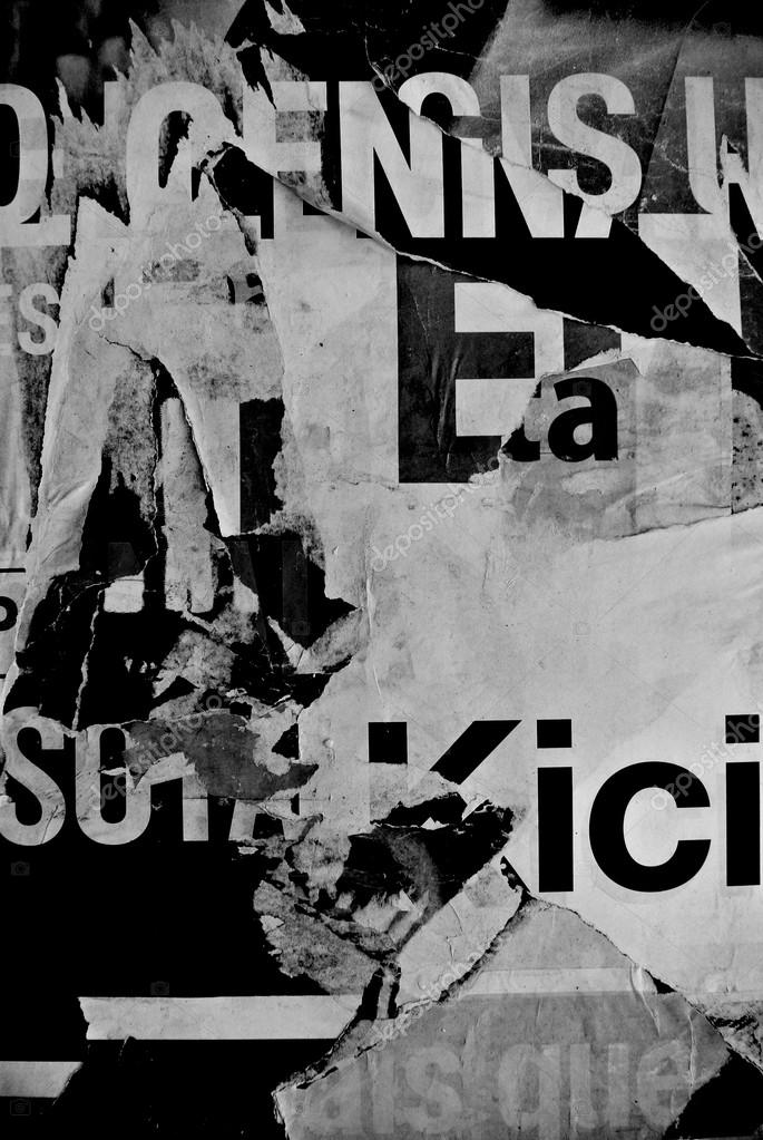 Random background collage paper texture on eroded wall Stock Photo by ...