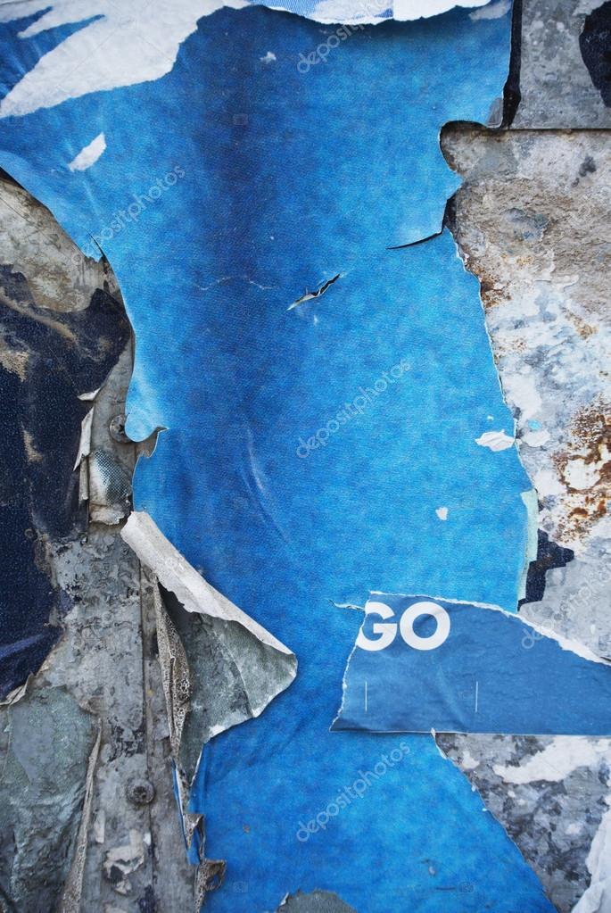 Random background collage paper texture on eroded wall with go w Stock ...
