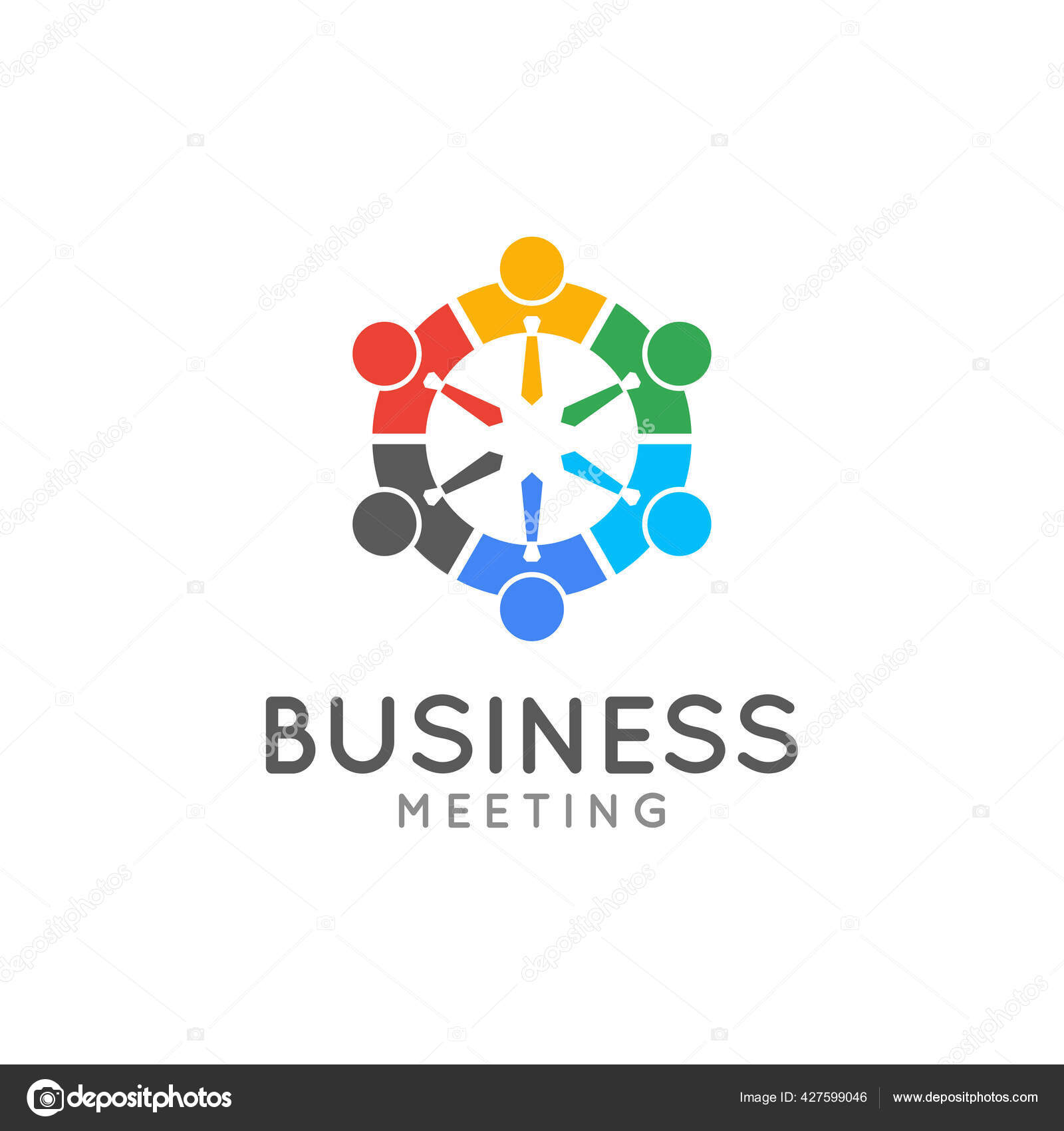 Teamwork meeting logo. Business team union concept Stock Vector Image ...