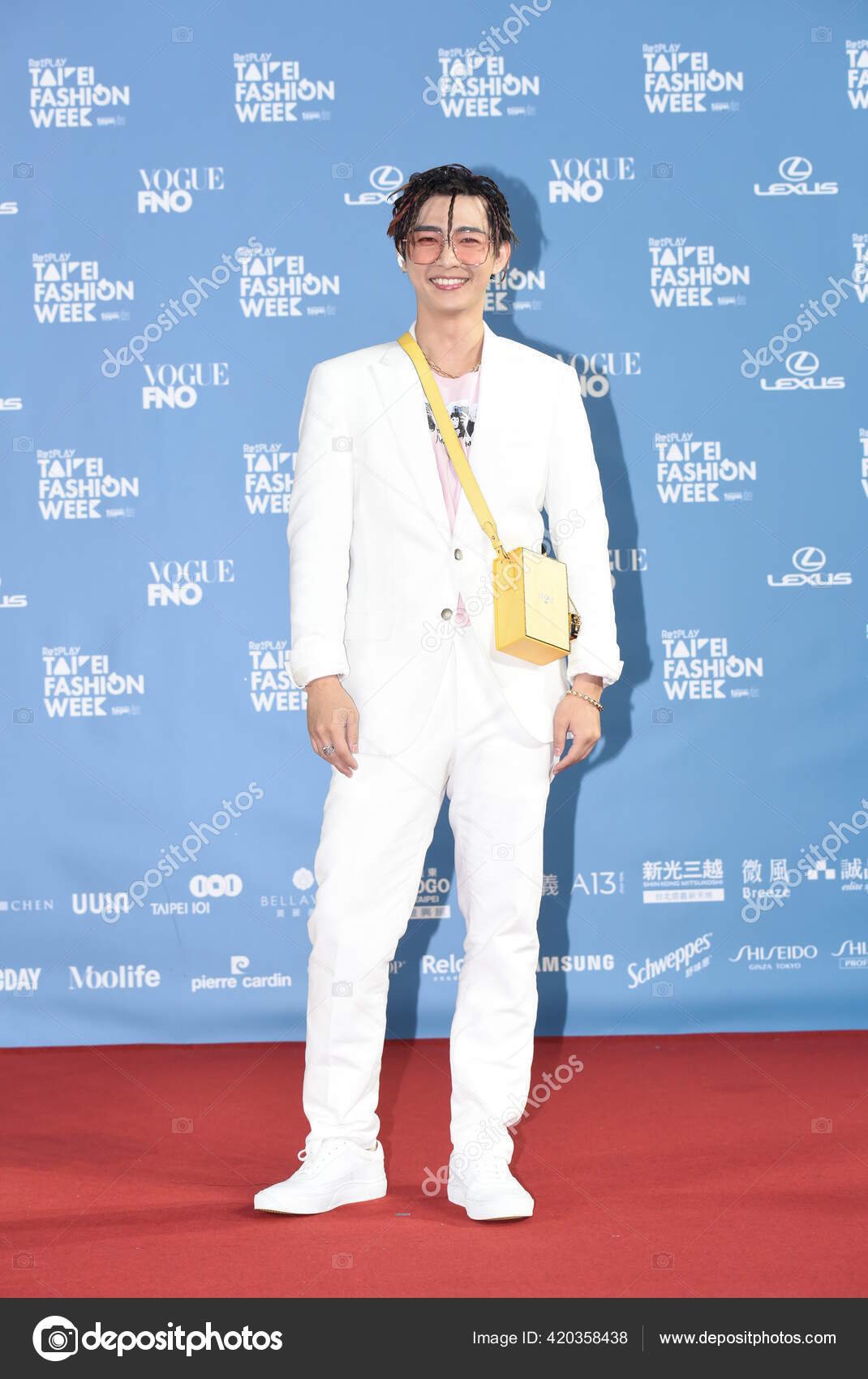 Taiwanese Actor Singer Aaron Yan White Attends 2020 Taipei Fashion ...