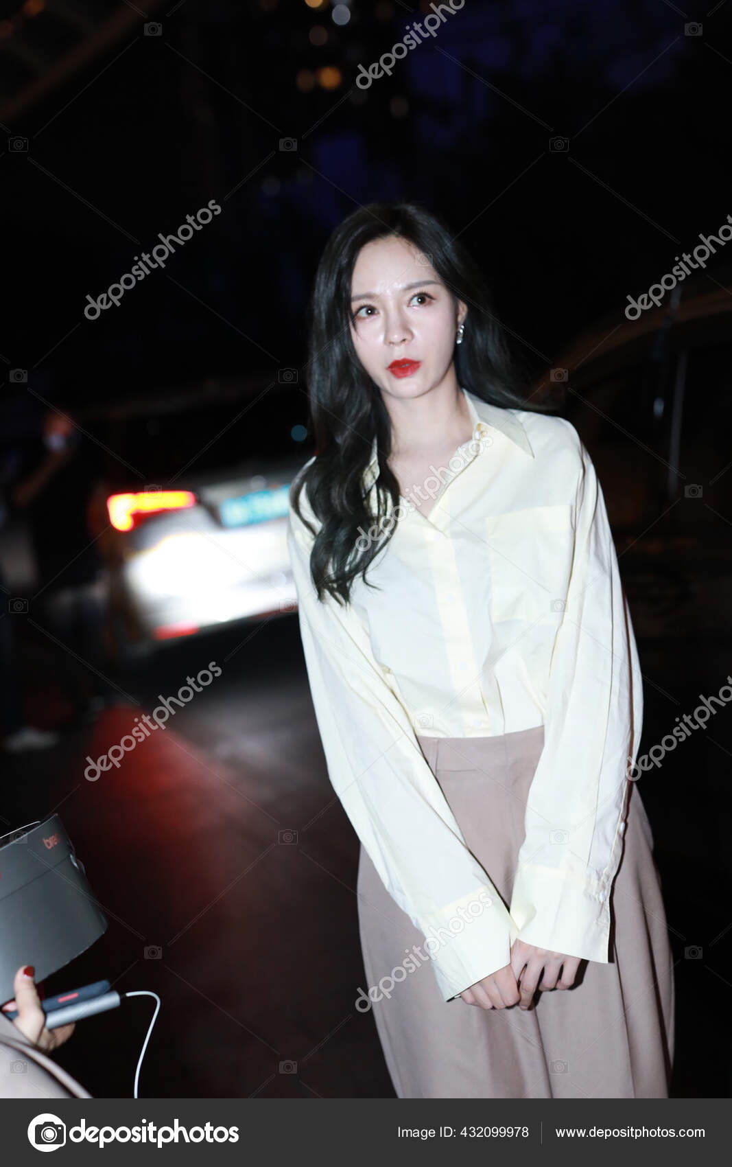 Chinese Actress Host Singer Model Shen Mengchen Seen Out Street — Stock Editorial Photo ...