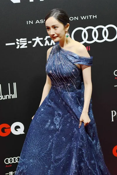Chinese Actress Singer Yang Shows Blue Dress Showing Her Elegance ...