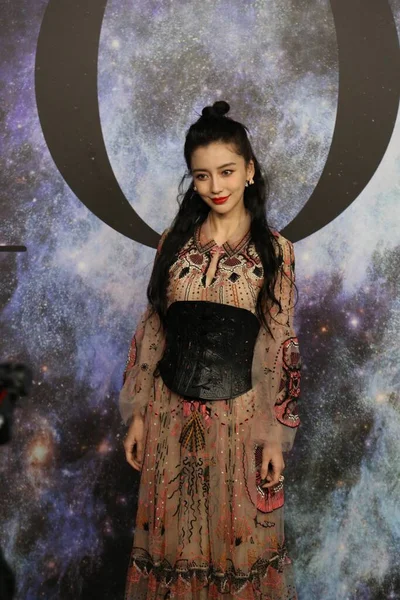 Chinese Actress Wang Ziwen Also Known Her English Name Olivia —— 库存社论照片 ...