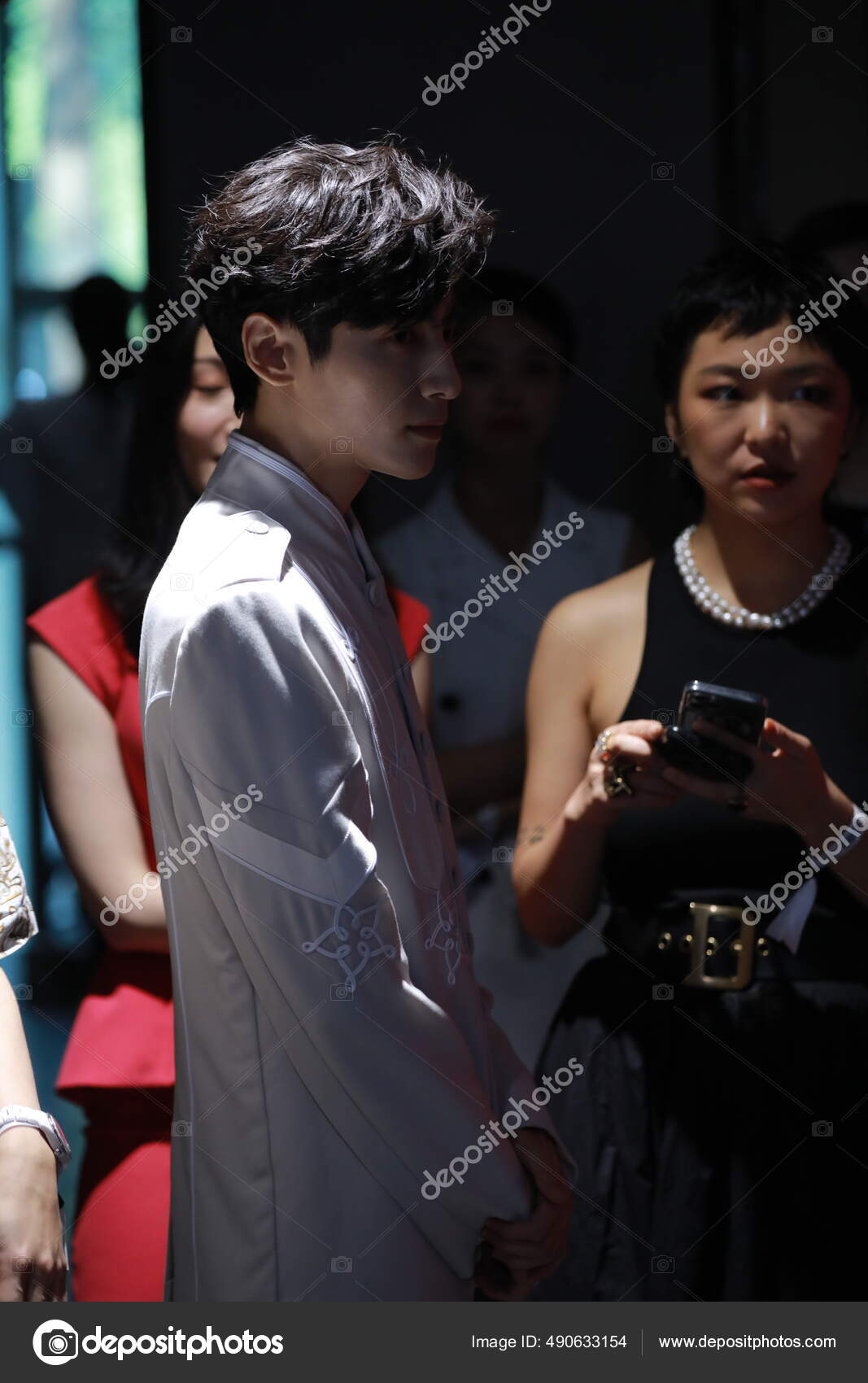 Chinese Actor Luo Yunxi Also Known Leo Luo Attends Exhibition — Stock ...