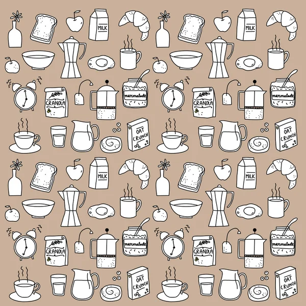 Morning breakfast pattern — Stock Vector © Squirrelli #119348516