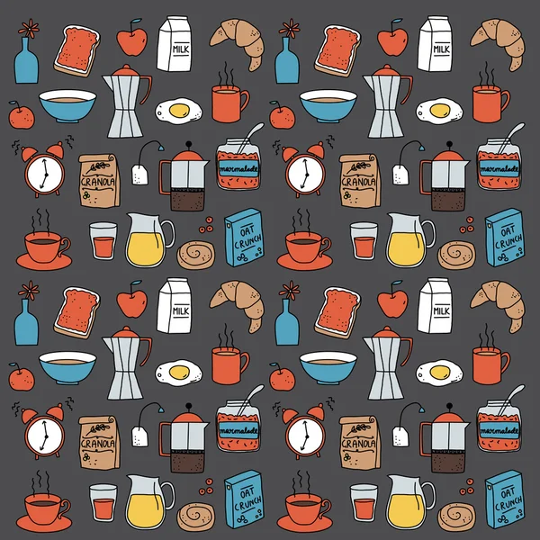 Morning breakfast pattern — Stock Vector © Squirrelli #119348516