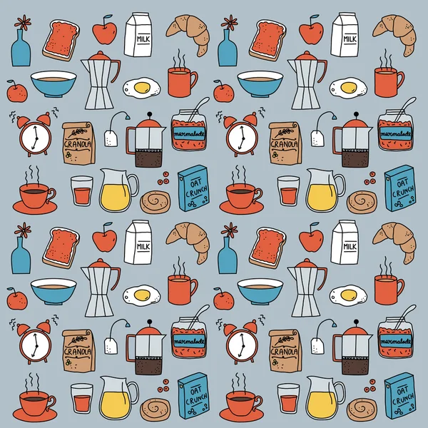 Morning breakfast pattern — Stock Vector © Squirrelli #119348516