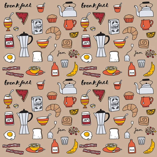 Morning breakfast pattern — Stock Vector © Squirrelli #119348516