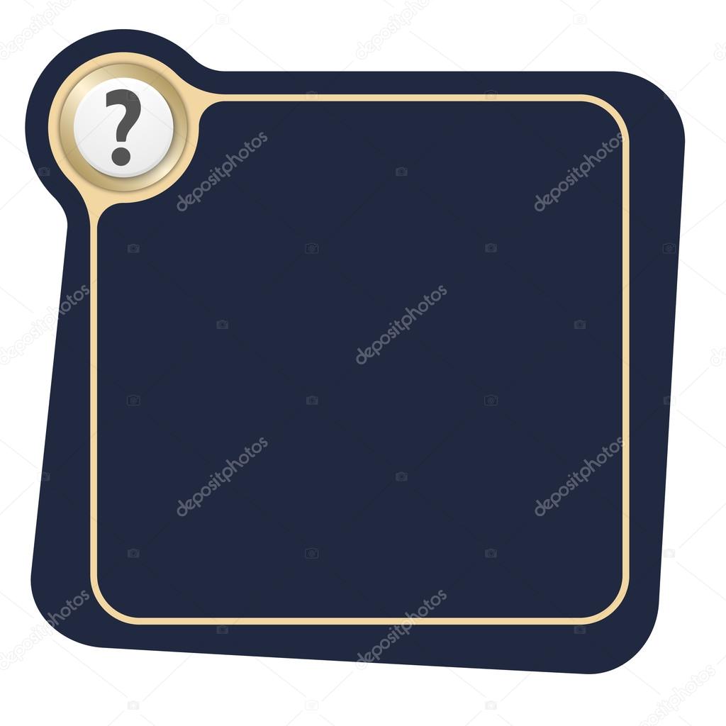 Flat frame for your text and question mark Stock Vector Image by ...