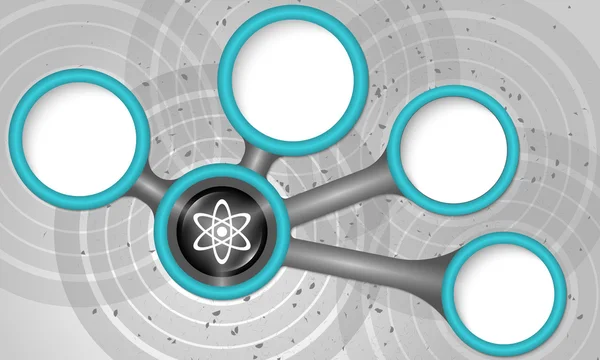 Vector circular text boxes for your text and omega icon — Stock Vector ...