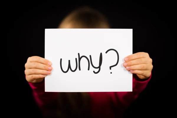 Child holding why sign Stock Photos, Royalty Free Child holding why ...