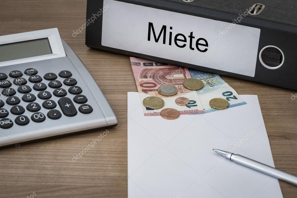 Miete escrito en una carpeta 2024