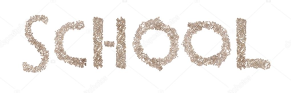 School written with small cubes — Stock Photo © kunertus #67119021